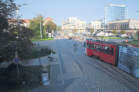 Die städtische Schlagader vor Ströbitz